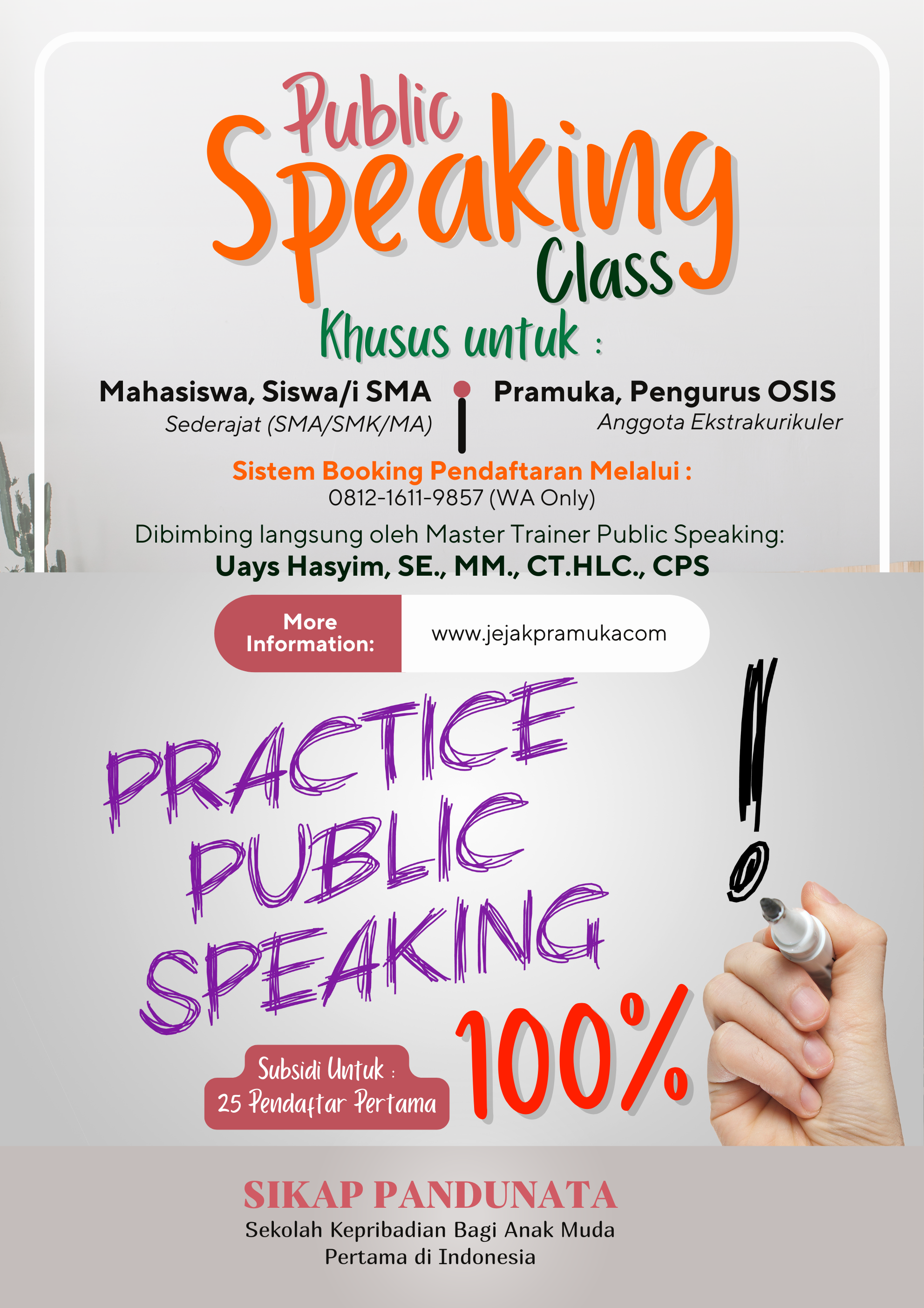Public Speaking Class for Youth : Belajar Sekali, Meningkatkan ...